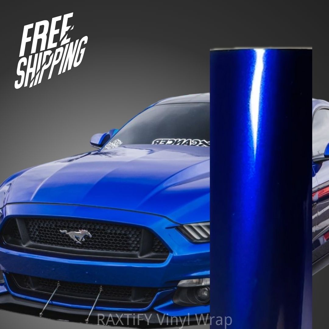 Gloss Metallic Deep Blue Vinyl Car Wrap – RAXTiFY