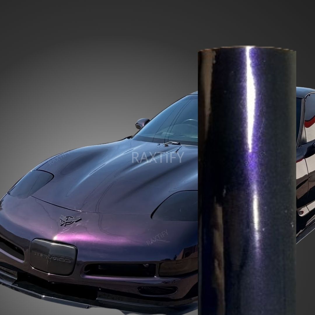 Color Shift Glitter Black Purple Vinyl Wrap – RAXTiFY