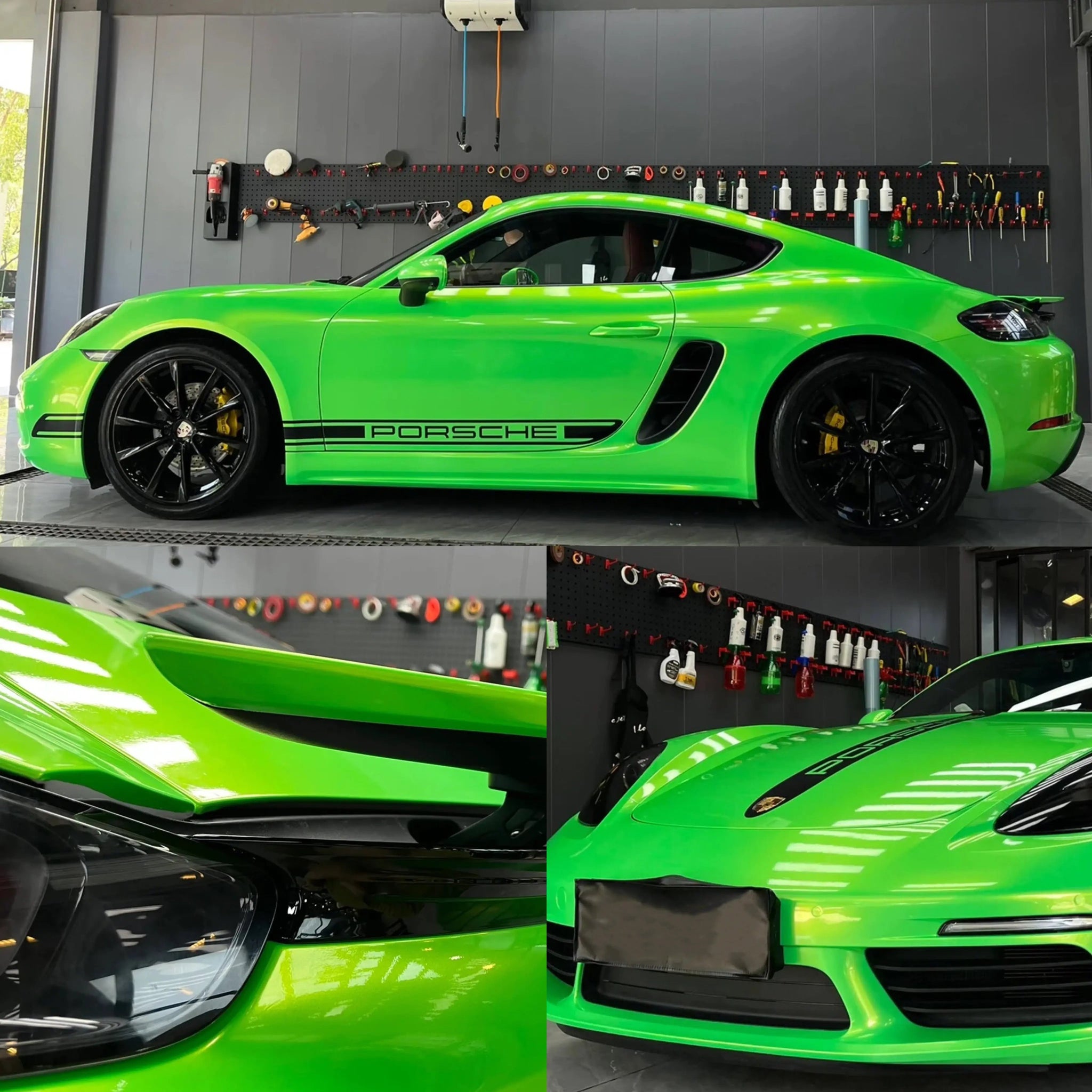 Color Shift Neon Gold Green Vinyl Wrap