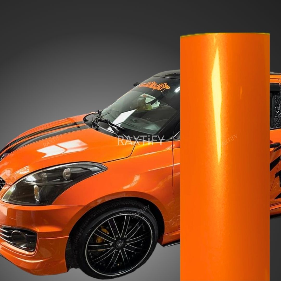 Color Shift Neon Gold Orange Vinyl Wrap
