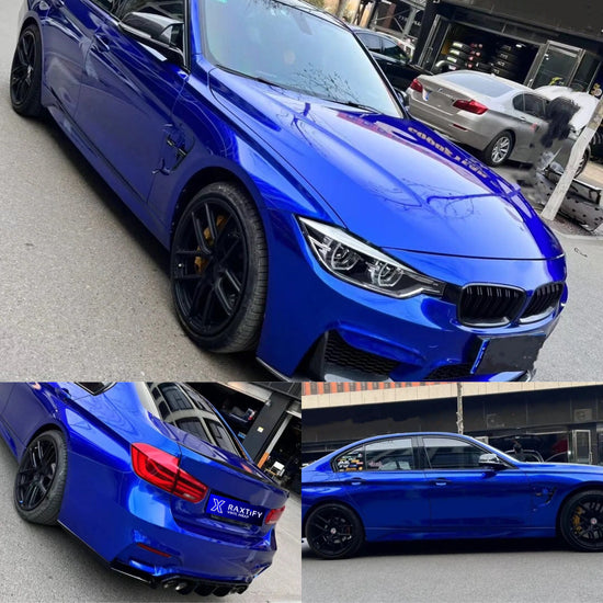 Gloss Metallic Deep Blue Vinyl Wrap