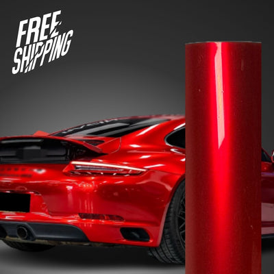 Gloss Metallic Vampire Red Vinyl Wrap